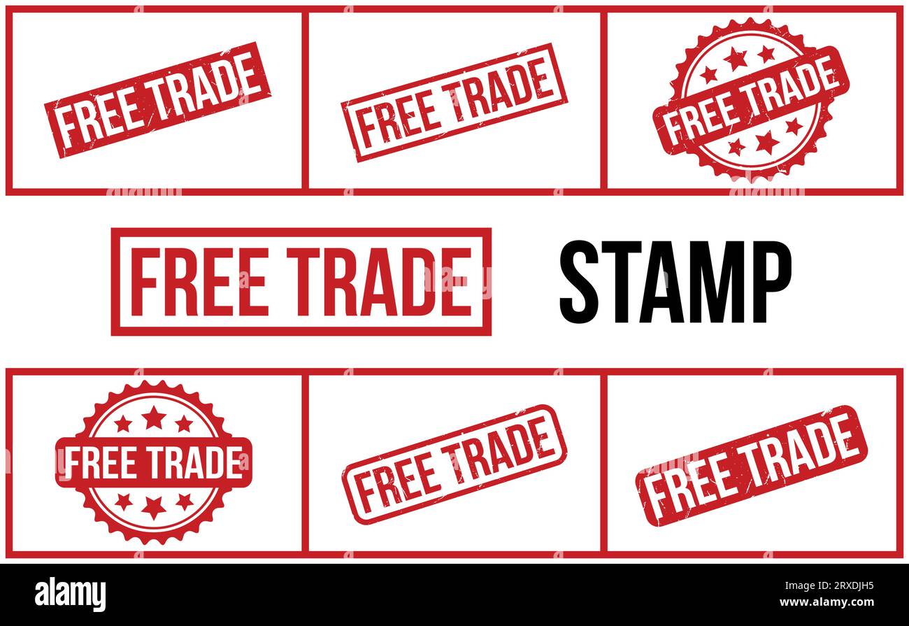 Free Trade Rubber Stamp Set Vector Stock Vector Image & Art - Alamy