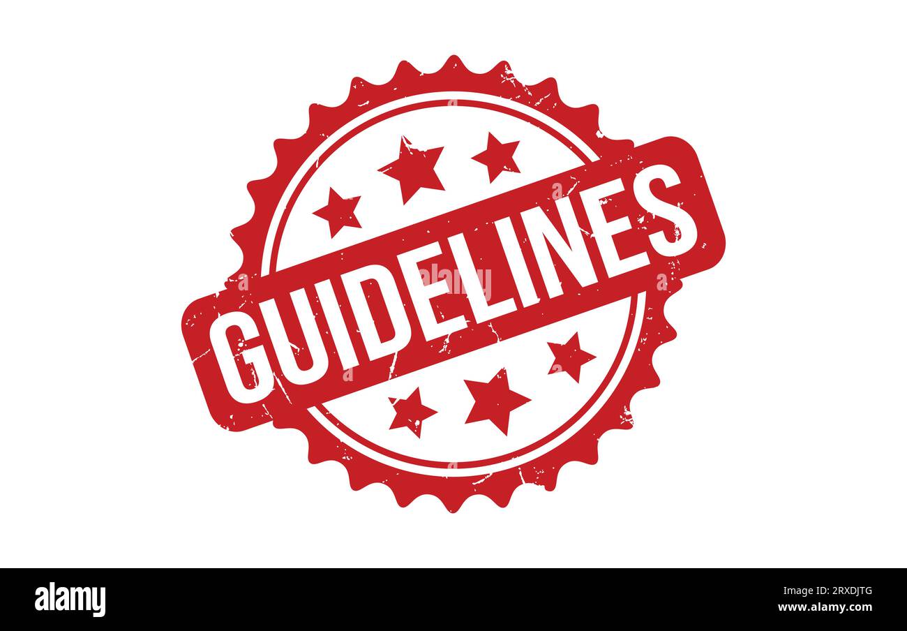 Guidelines rubber grunge stamp seal vector Stock Vector Image & Art - Alamy