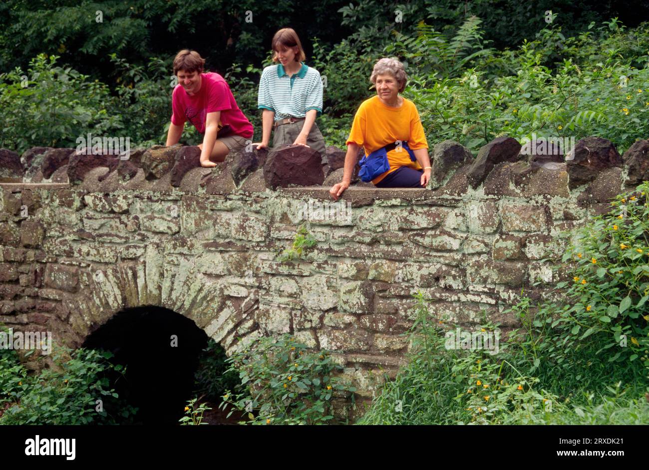 Stone bridge, Mill Grove Sanctuary, Pennsylvania Stock Photo - Alamy