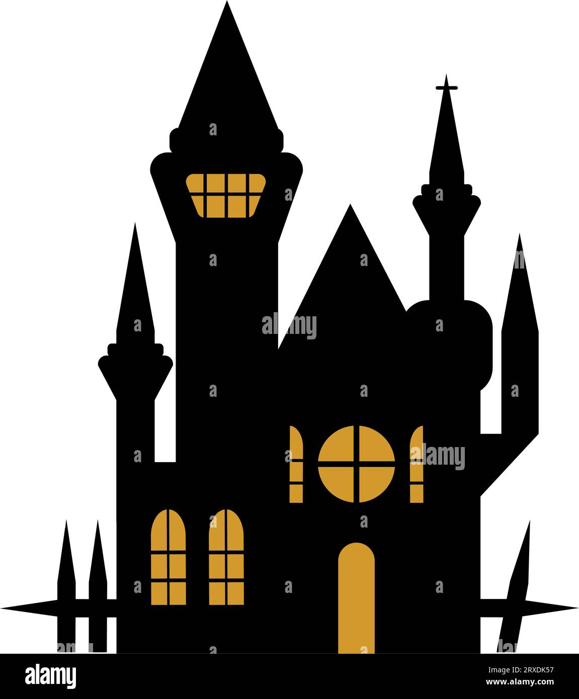 halloween castle illustration Stock Vector Image & Art - Alamy