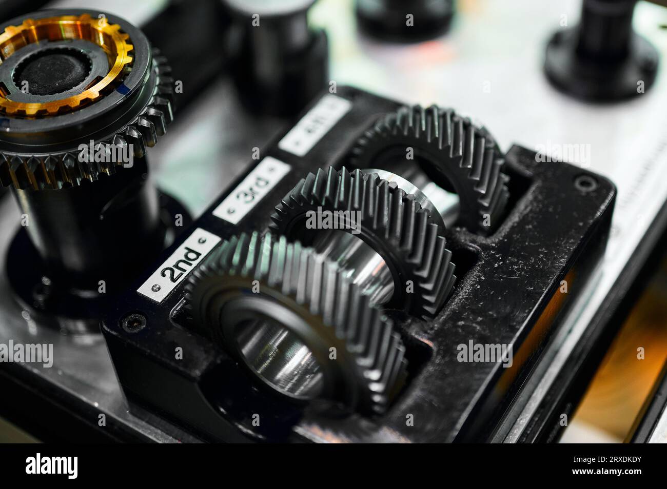 Gears set of car gearbox for different speed transmission Stock Photo ...