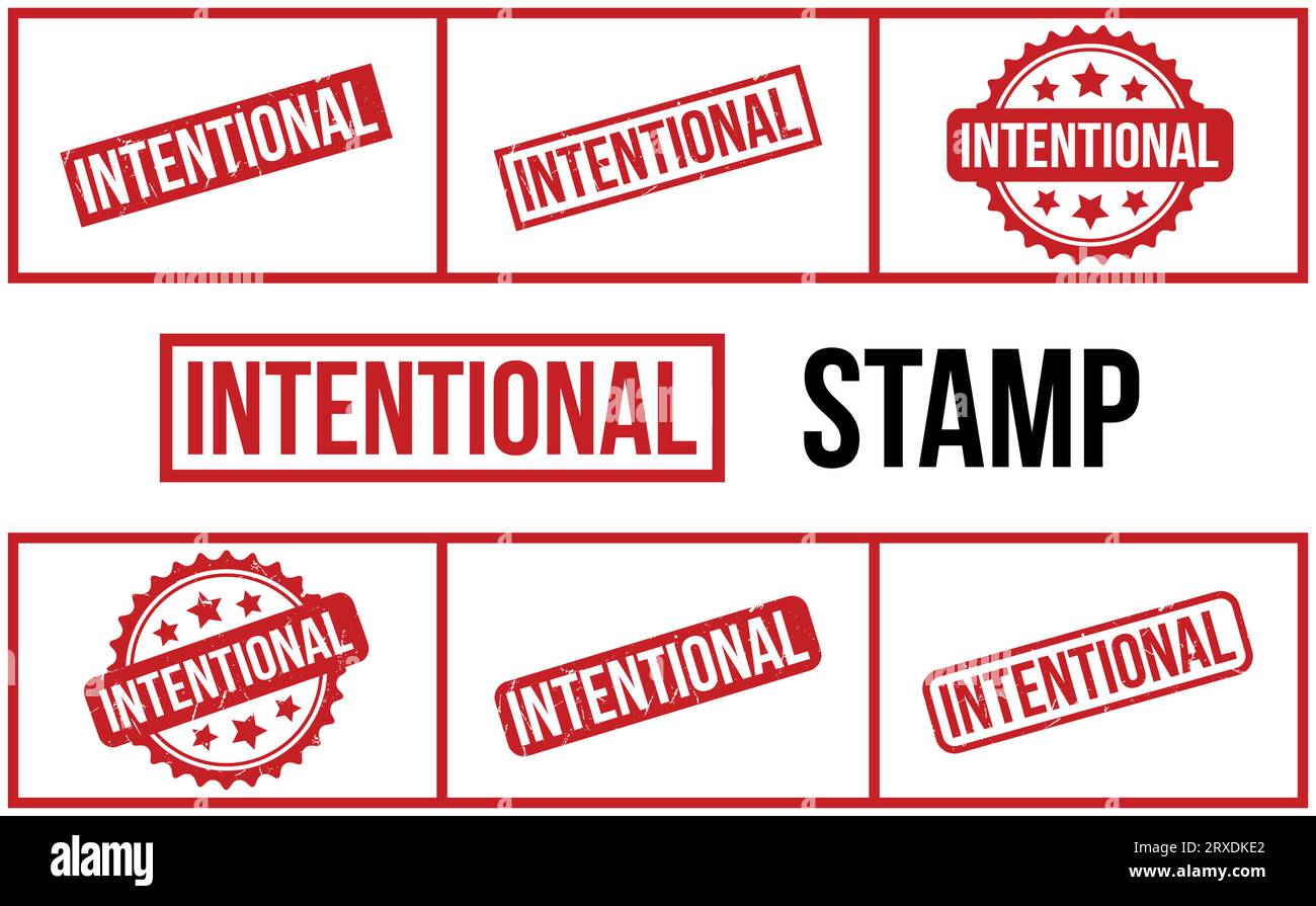 Intentional Rubber Stamp Set Vector Stock Vector Image & Art - Alamy