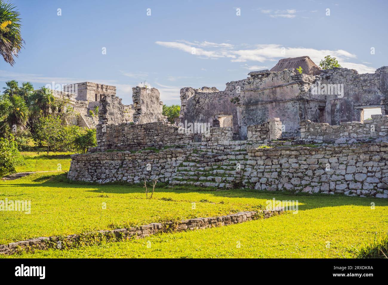 Pre-Columbian Mayan walled city of Tulum, Quintana Roo, Mexico, North ...