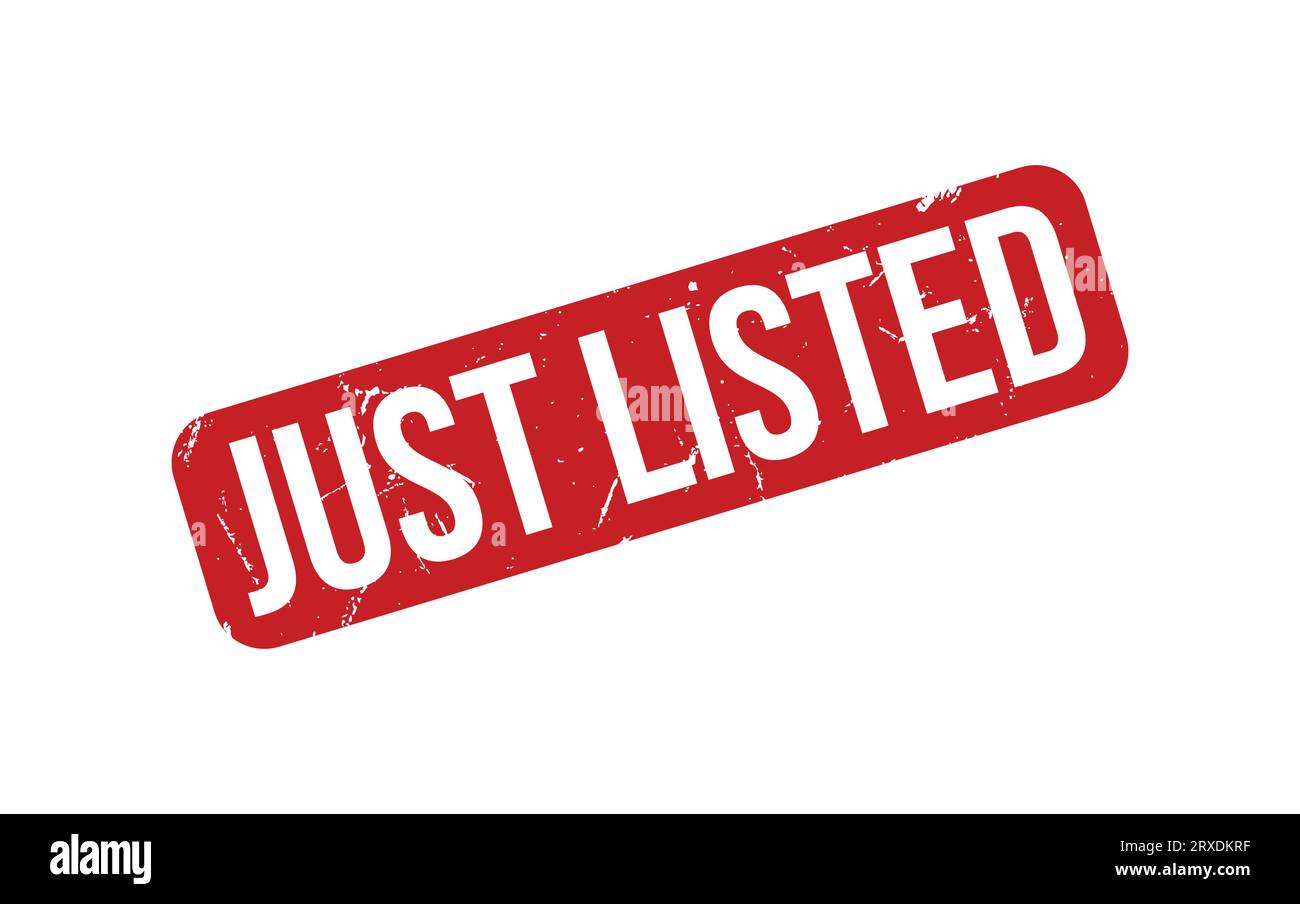 Just Listed rubber grunge stamp seal vector Stock Vector Image & Art ...