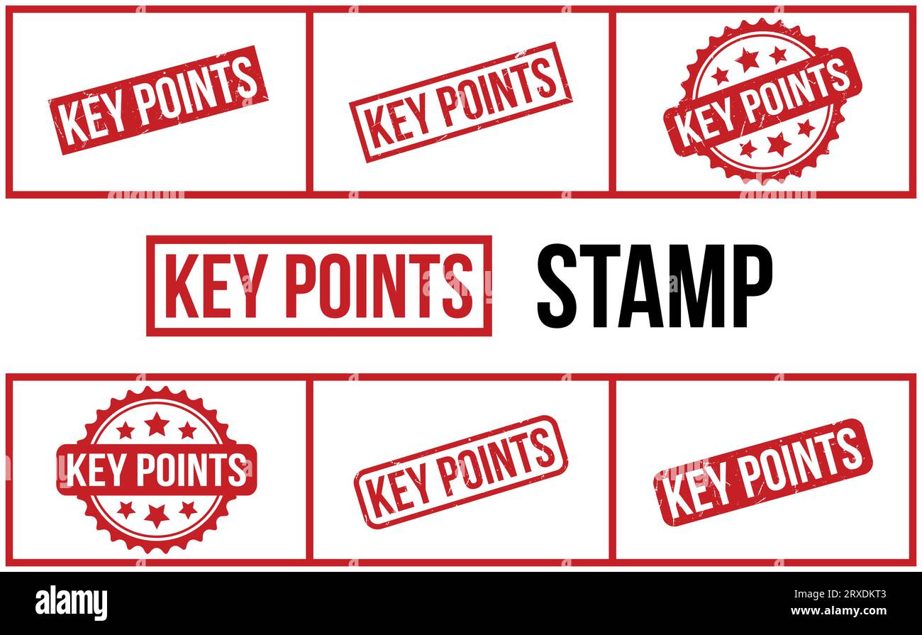 Key Points Rubber Stamp Set Vector Stock Vector Image & Art - Alamy