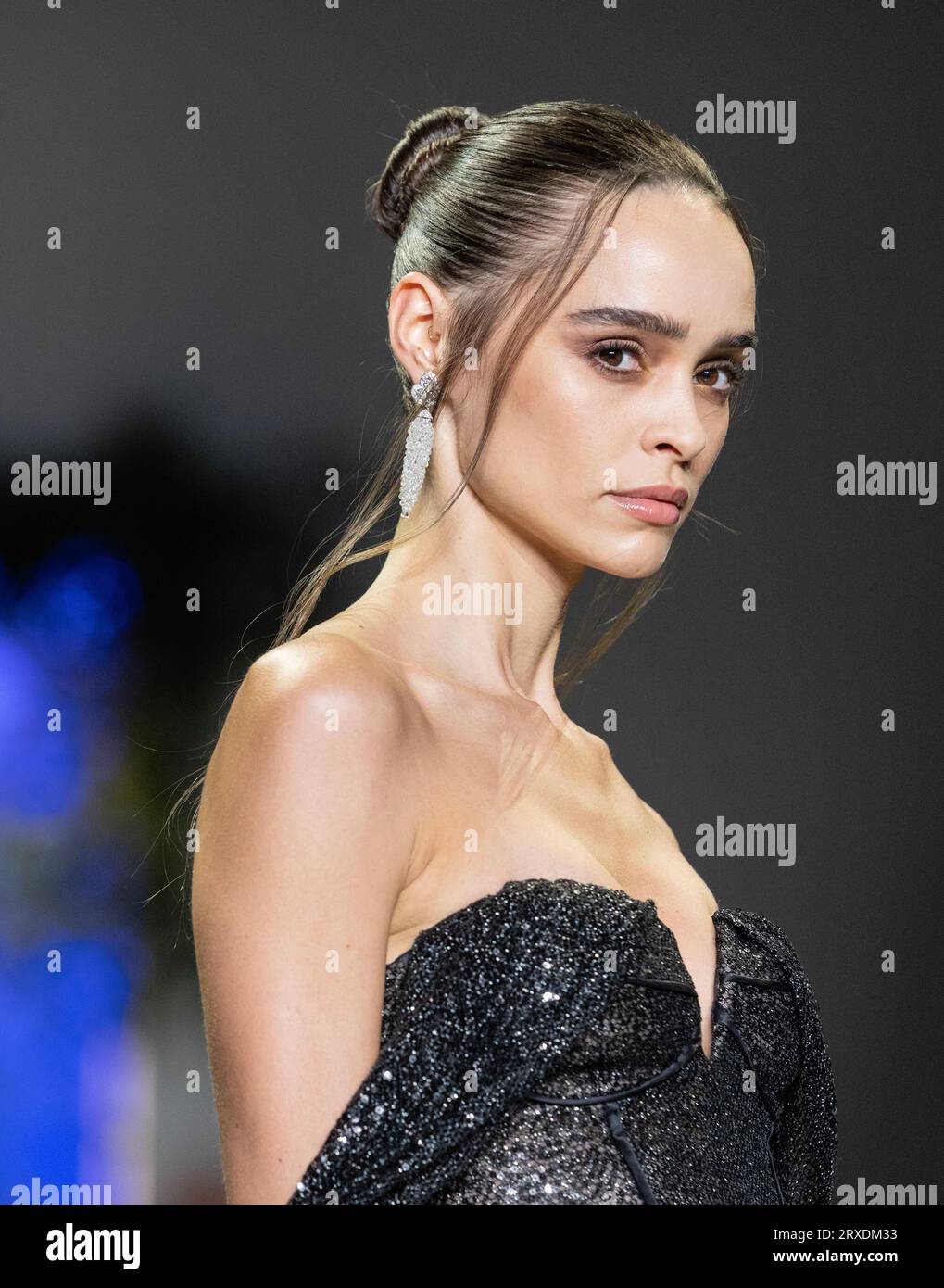 Model walks for Pamella Roland runway show at New York Spring Summer ...