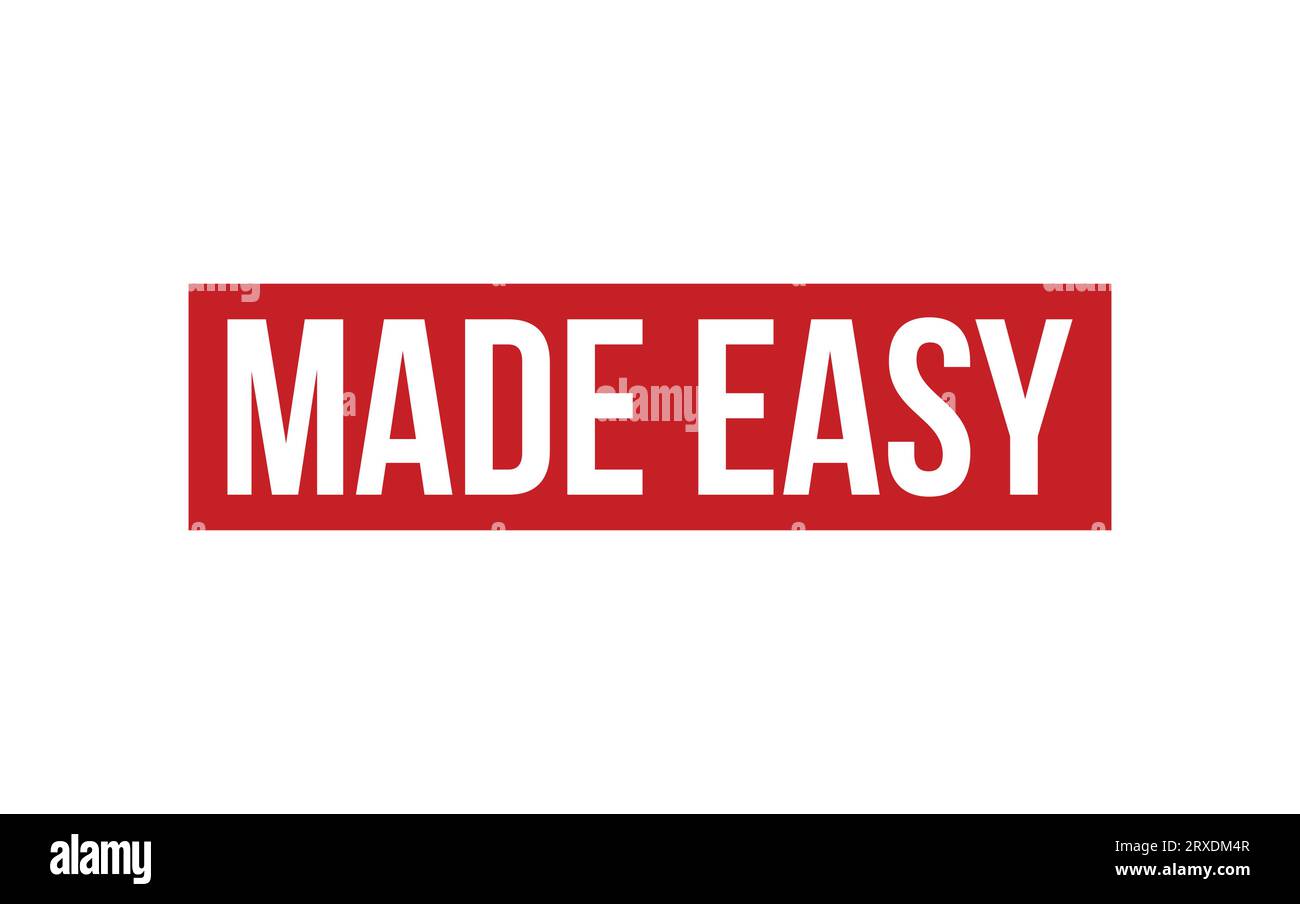 Red Made Easy Rubber Stamp Seal Vector Stock Vector Image & Art - Alamy