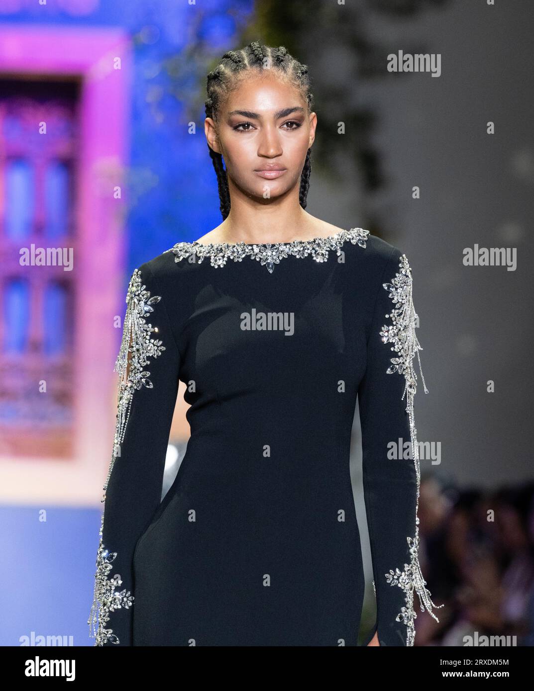 Model walks for Pamella Roland runway show at New York Spring Summer ...