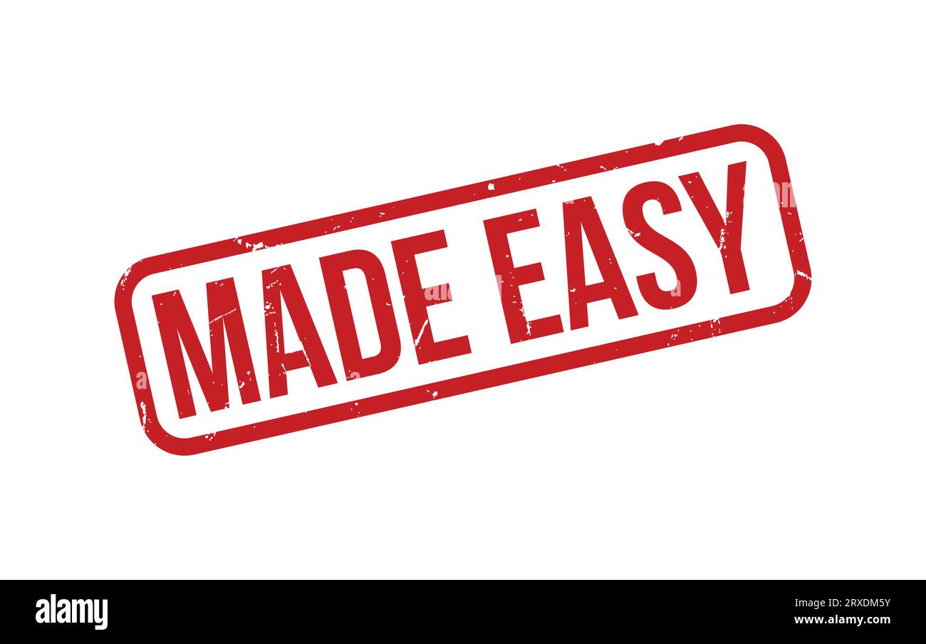 Red Made Easy Rubber Stamp Seal Vector Stock Vector Image & Art - Alamy