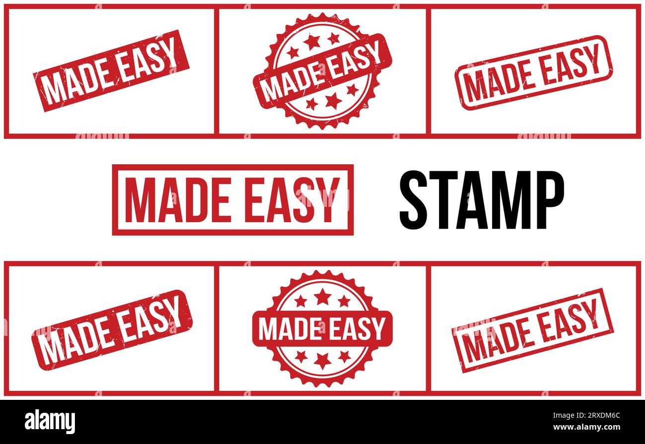 Made Easy Rubber Stamp Set Vector Stock Vector Image & Art - Alamy