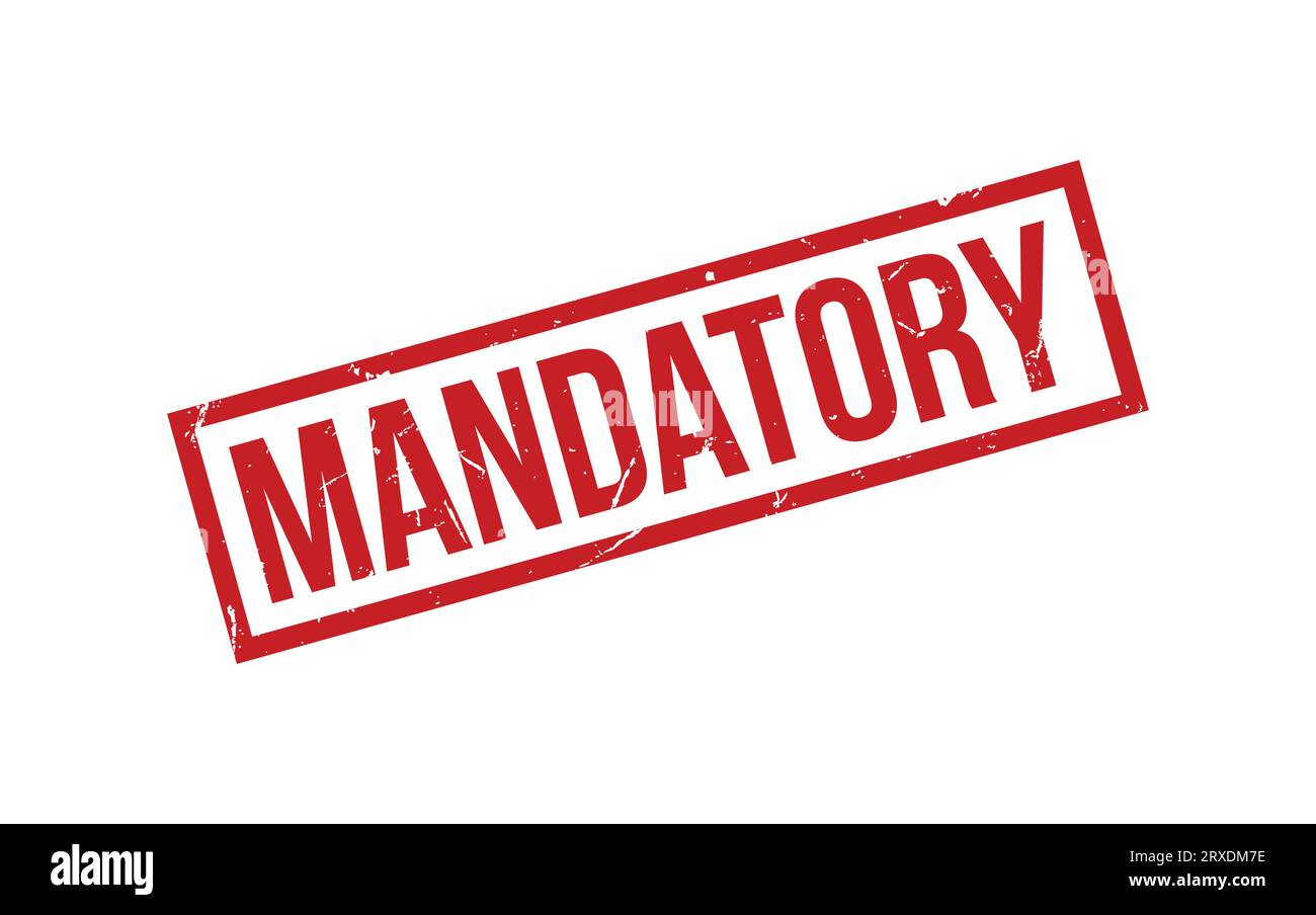 Red Mandatory Rubber Stamp Seal Vector Stock Vector Image & Art - Alamy