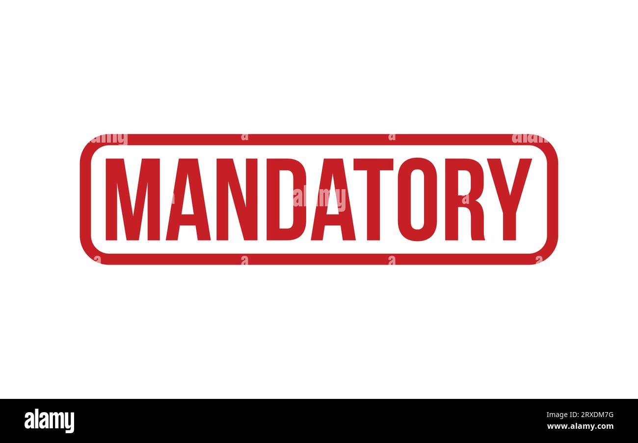 Red Mandatory Rubber Stamp Seal Vector Stock Vector Image & Art - Alamy