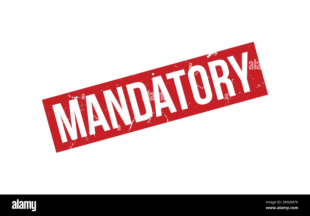 Mandatory Rubber Stamp Seal Vector Stock Vector Image & Art - Alamy