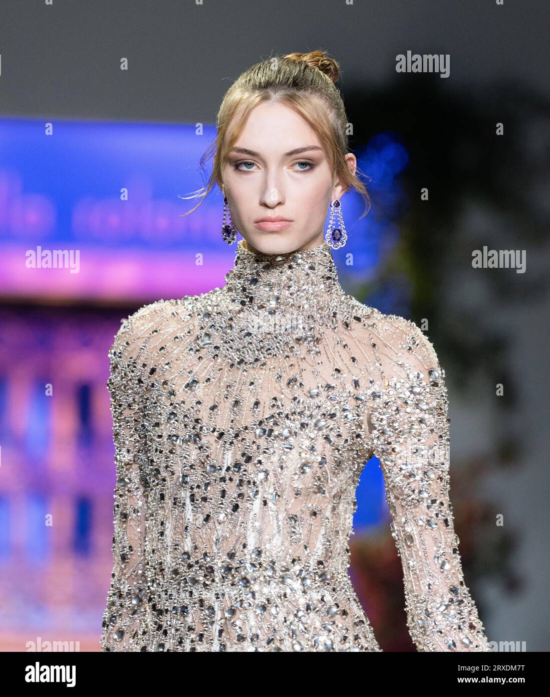 Model walks for Pamella Roland runway show at New York Spring Summer ...