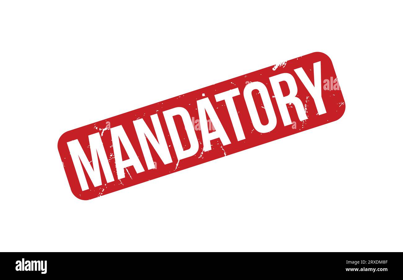 Mandatory rubber grunge stamp seal vector Stock Vector Image & Art - Alamy