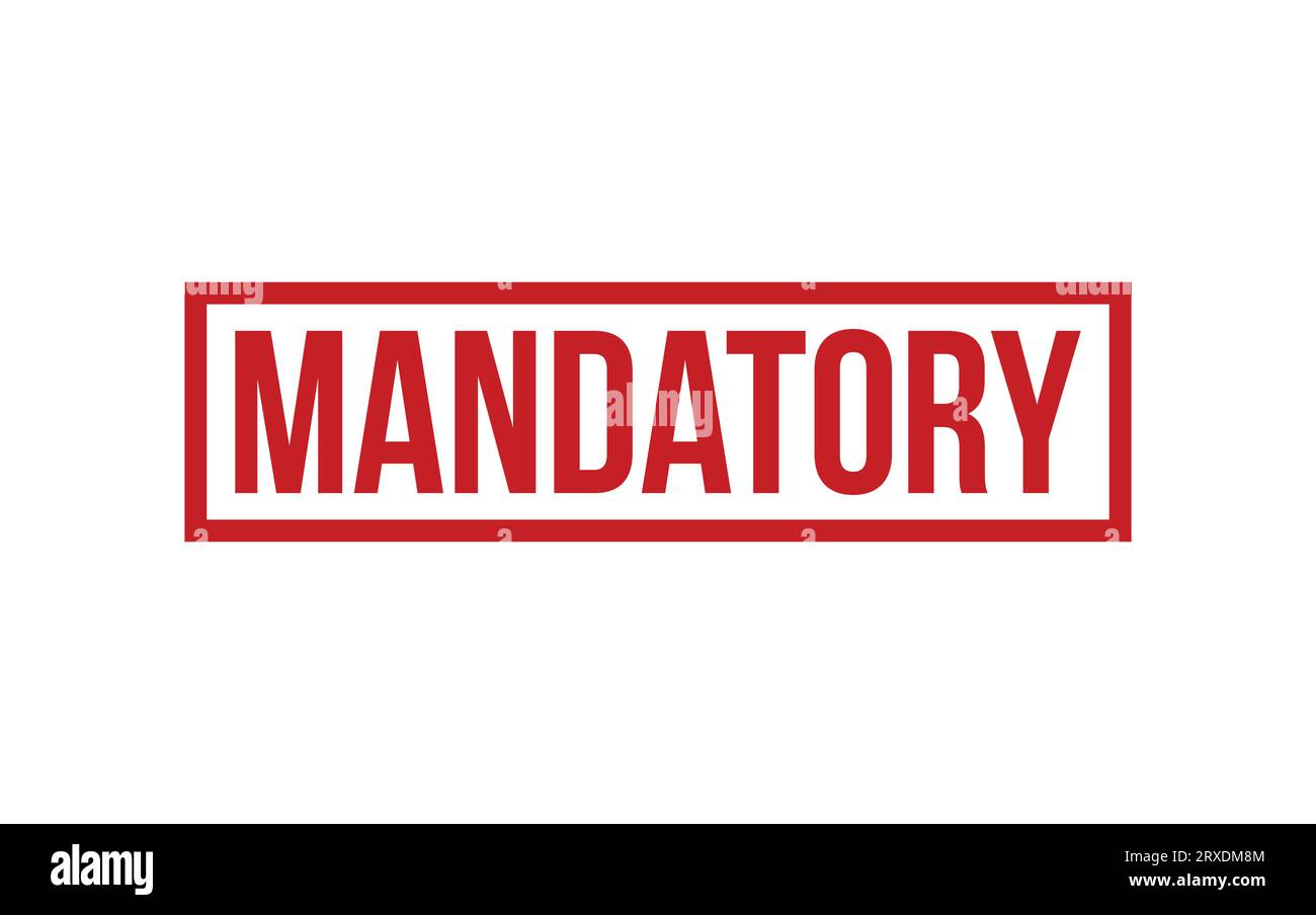 Red Mandatory Rubber Stamp Seal Vector Stock Vector Image & Art - Alamy