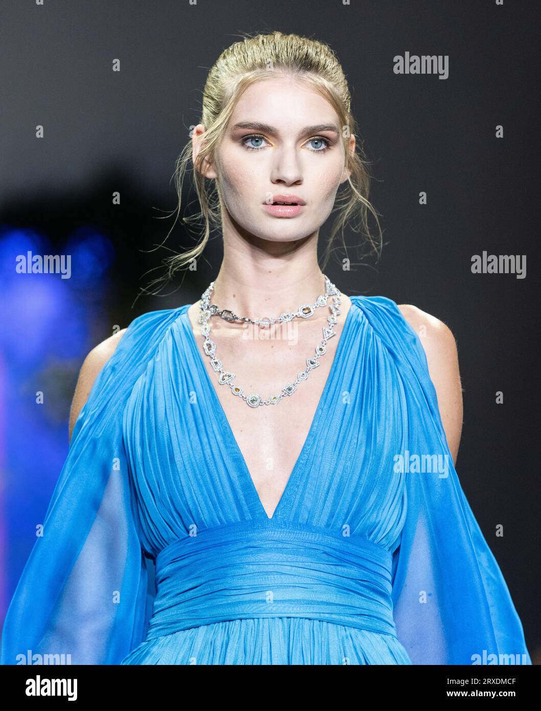 Model walks for Pamella Roland runway show at New York Spring Summer ...