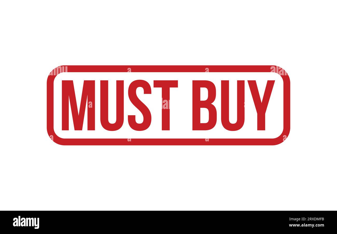 Red Must Buy Rubber Stamp Seal Vector Stock Vector Image & Art - Alamy