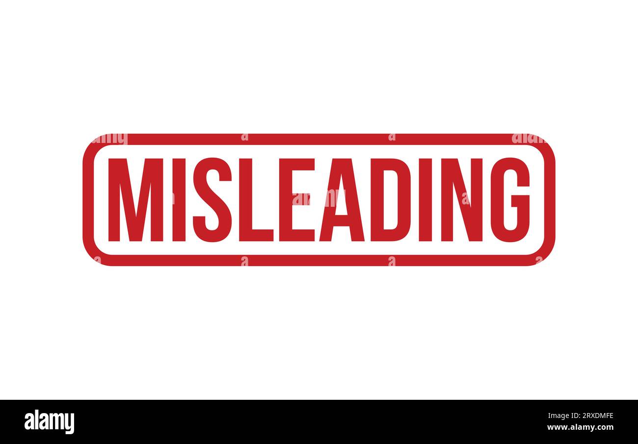 Red Misleading Rubber Stamp Seal Vector Stock Vector Image & Art - Alamy