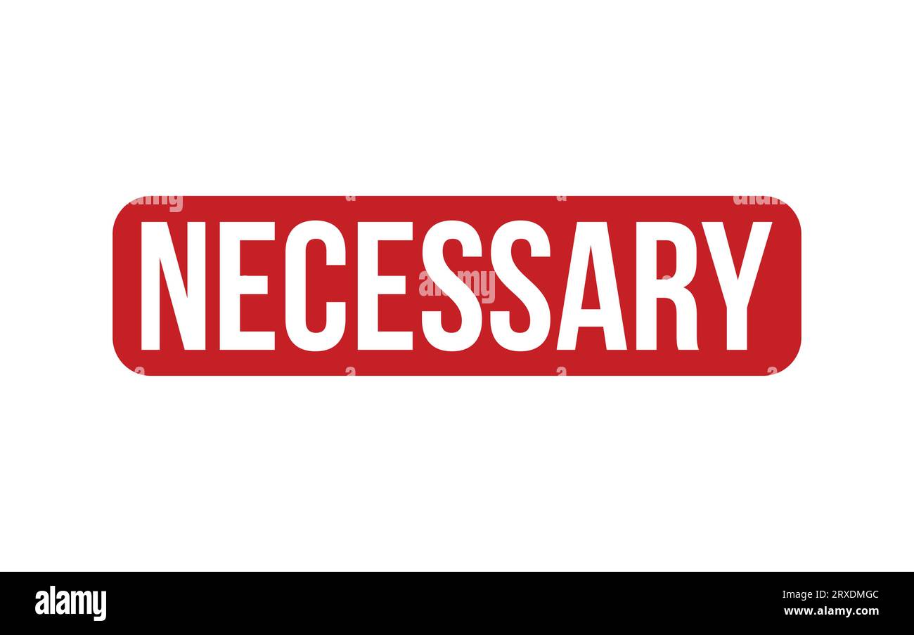 Red Necessary Rubber Stamp Seal Vector Stock Vector Image & Art - Alamy