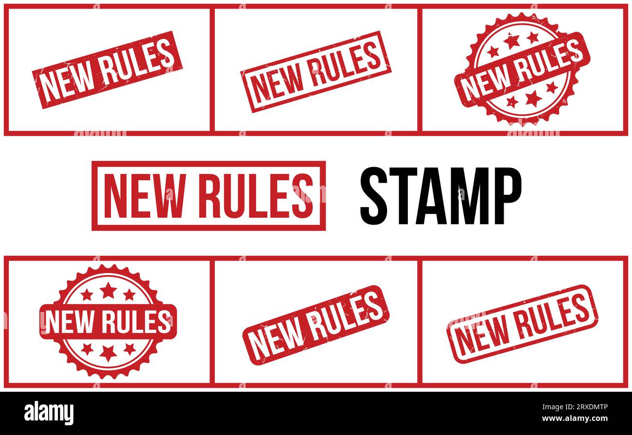 New Rules Rubber Stamp Set Vector Stock Vector Image & Art - Alamy