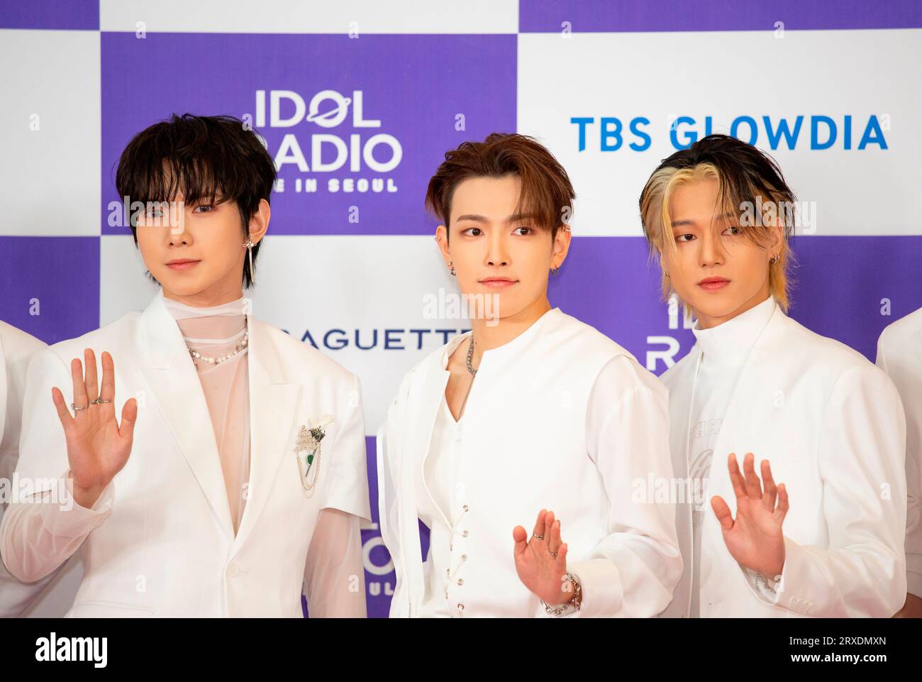 Ateez, September 23, 2023 : South Korean boy band Ateez attends the red ...