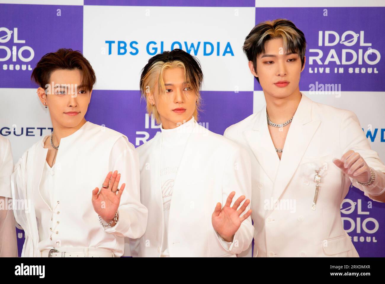 Ateez, September 23, 2023 : South Korean boy band Ateez attends the red carpet event of 'IDOL ...
