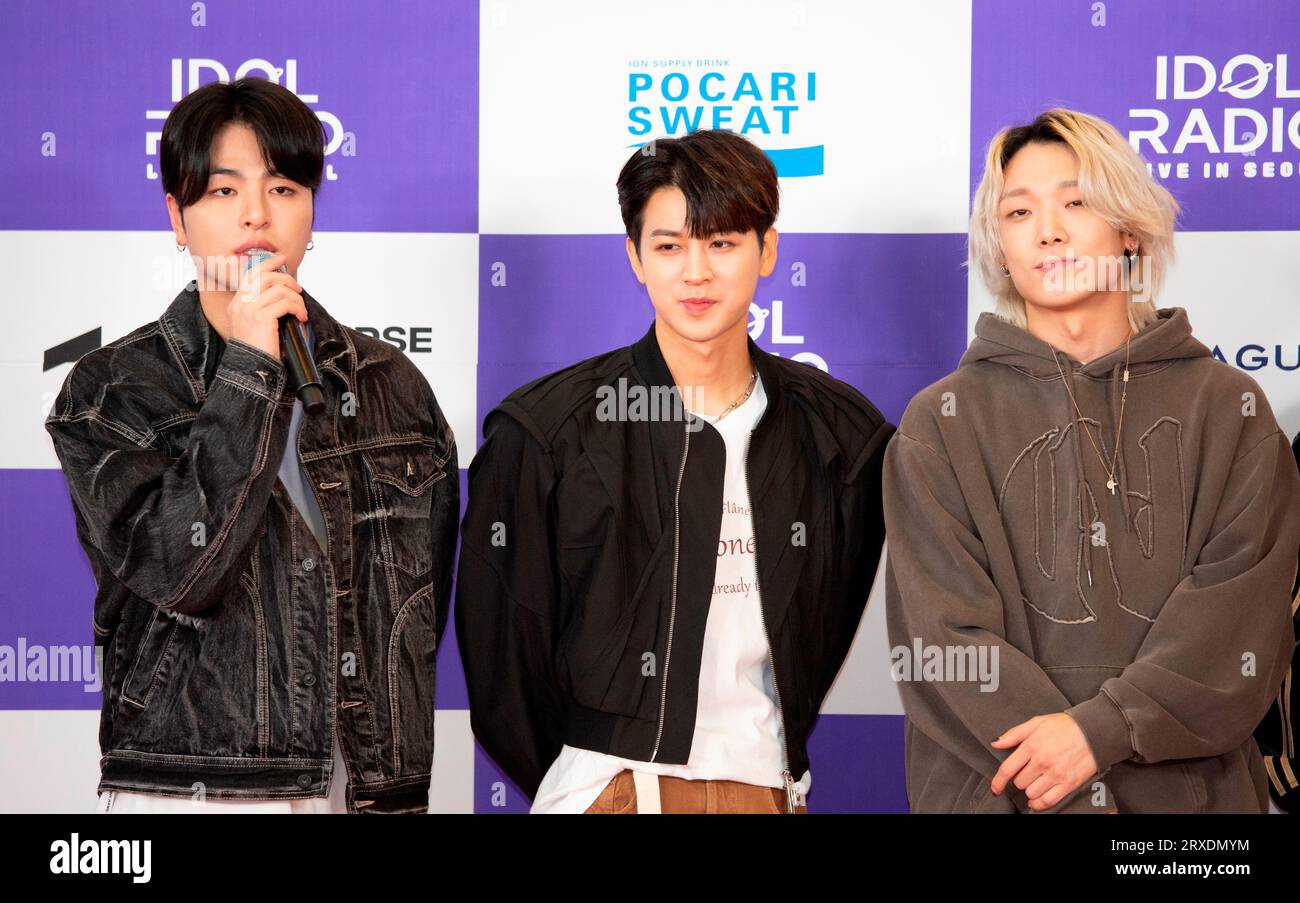 iKON, September 23, 2023 : South Korean boy band iKON attends the red ...