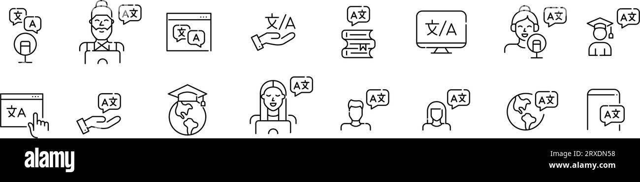 Student study laptop sign language Black and White Stock Photos ...