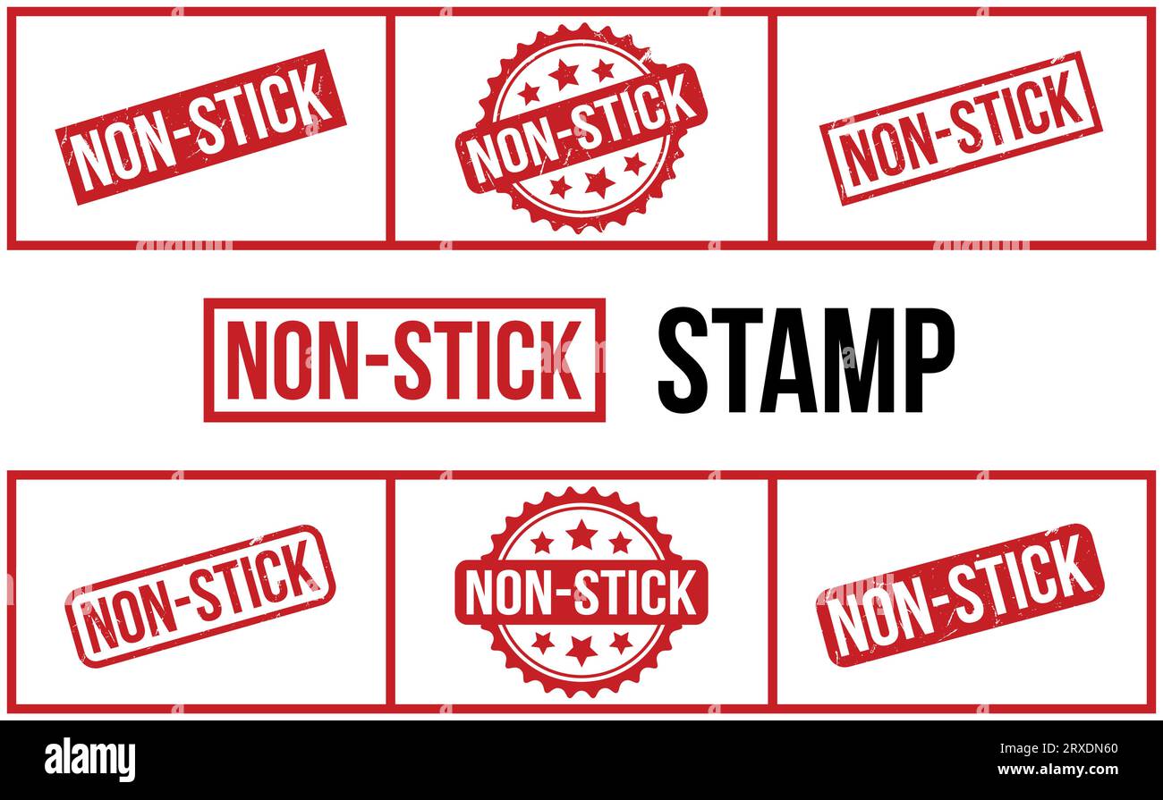 Non Stick Rubber Stamp Set Vector Stock Vector Image & Art - Alamy