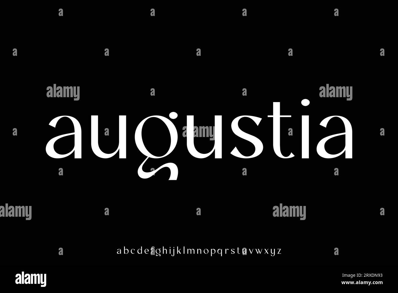 Chic and clean sans serif alphabet display font vector. Feminine minimalist typography style ...