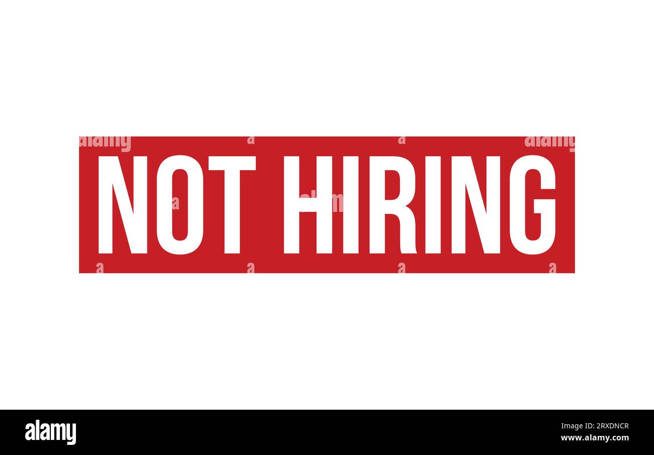 Were hiring stamp hi-res stock photography and images - Alamy