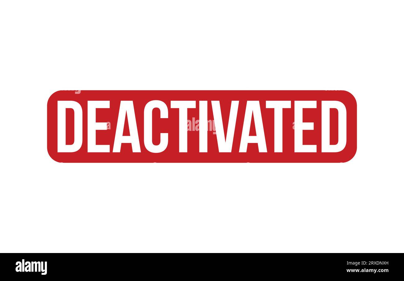 Deactivated Rubber Stamp Seal Vector Stock Vector Image & Art - Alamy