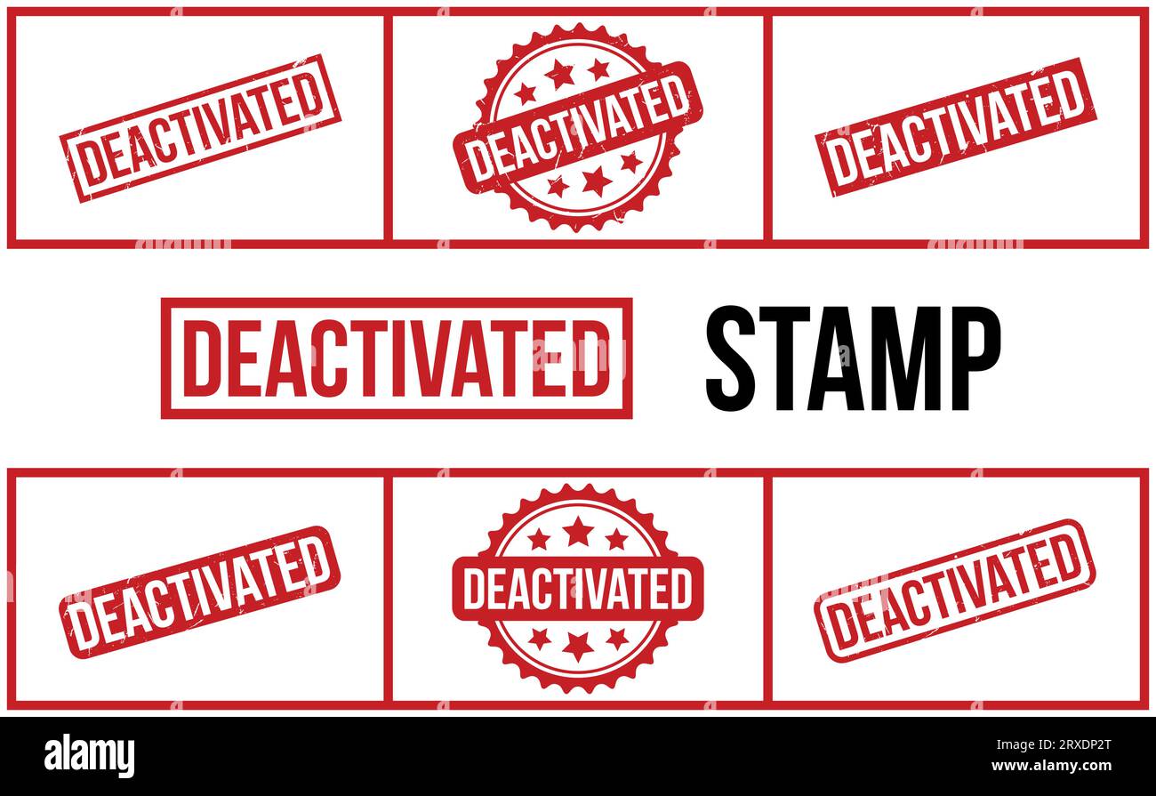 Deactivated Rubber Stamp Set Vector Stock Vector Image & Art - Alamy