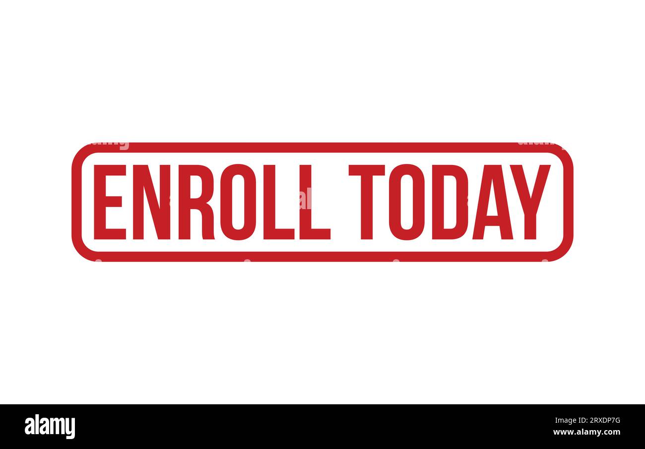 Red Enroll Today Rubber Stamp Seal Vector Stock Vector Image & Art - Alamy