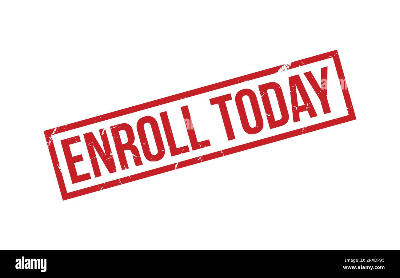 Red Enroll Today Rubber Stamp Seal Vector Stock Vector Image & Art - Alamy