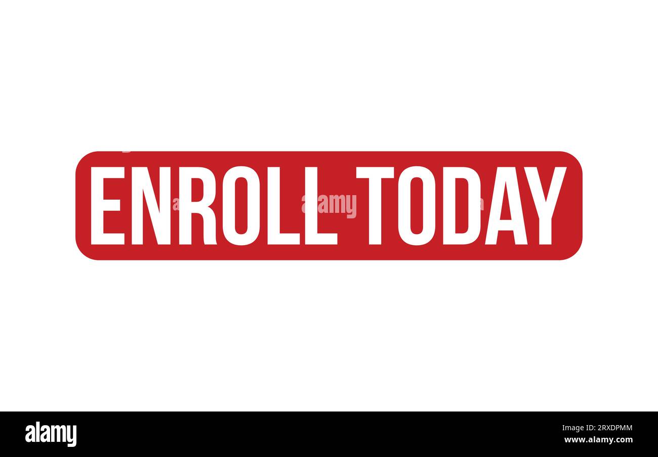 Red Enroll Today Rubber Stamp Seal Vector Stock Vector Image & Art - Alamy
