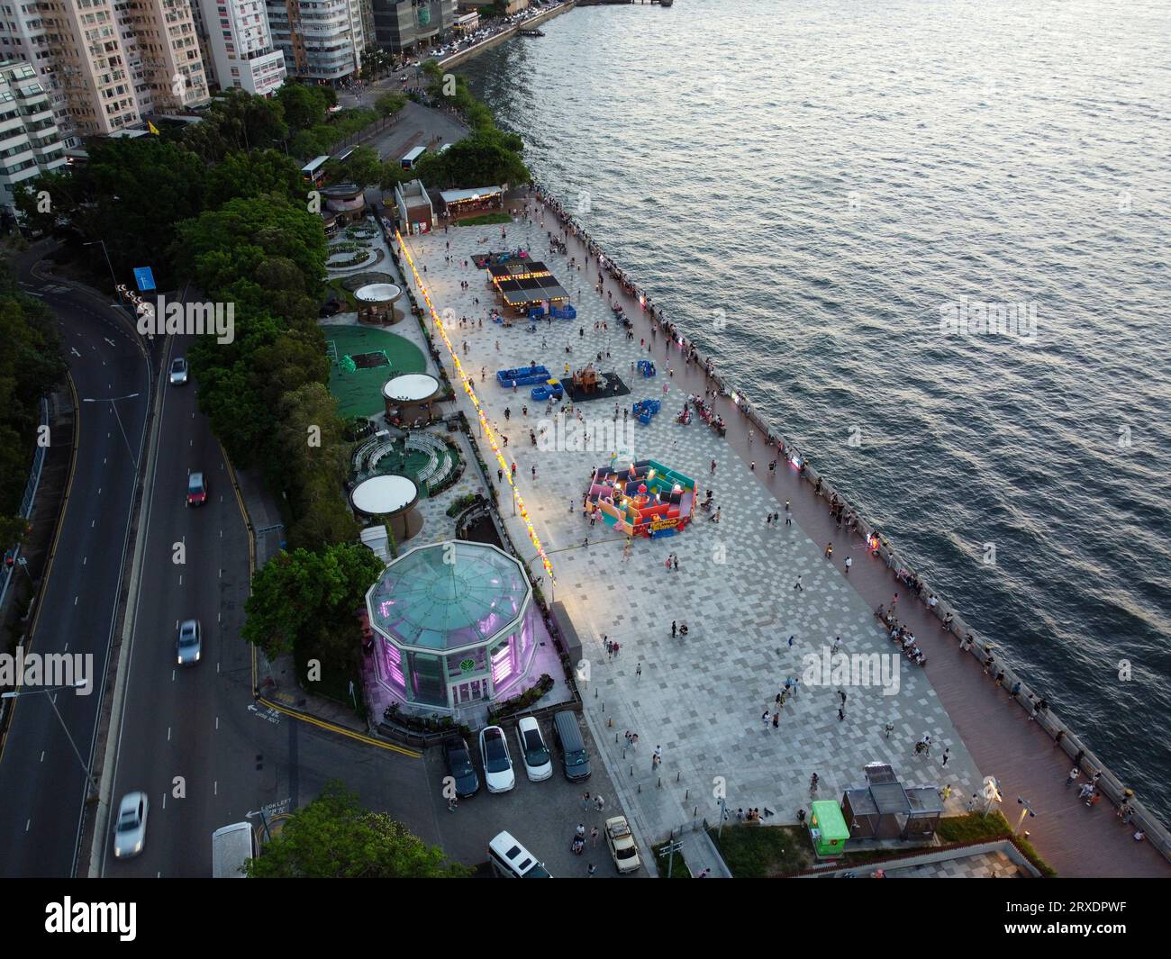 The newly opened Central and Western waterfront promenade, Hong Kong ...