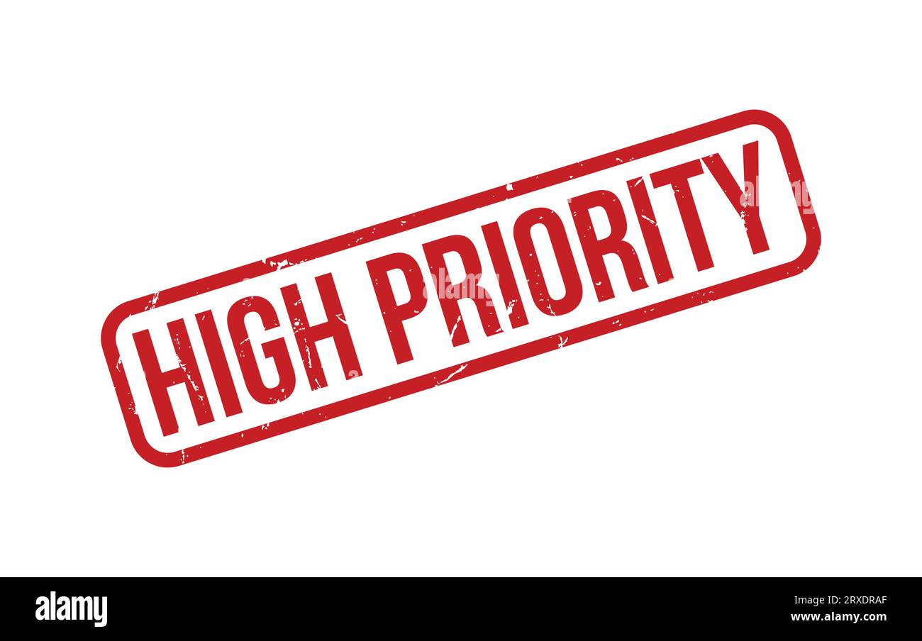 Red High Priority Rubber Stamp Seal Vector Stock Vector Image & Art - Alamy