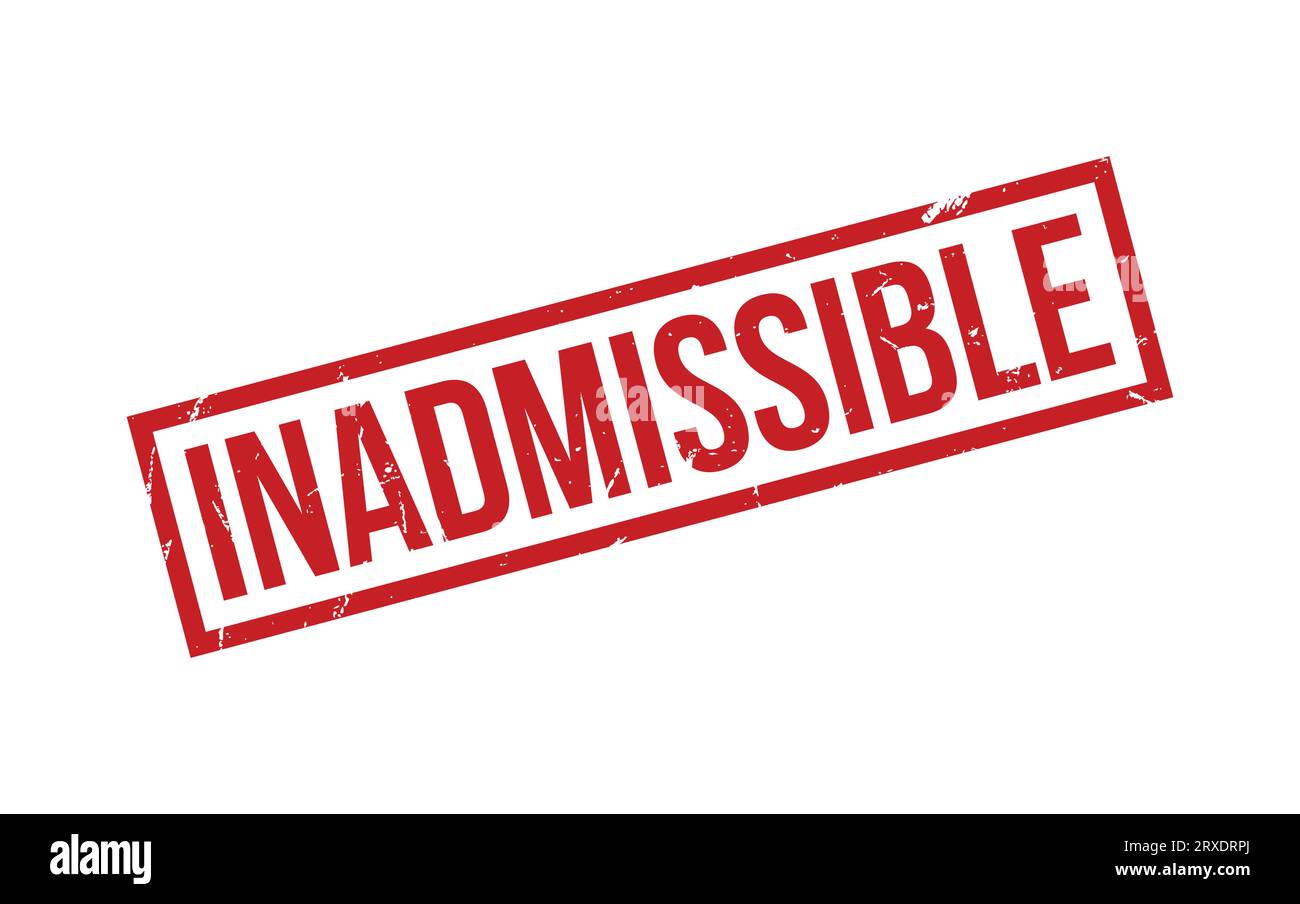 Red Inadmissible Rubber Stamp Seal Vector Stock Vector Image & Art - Alamy