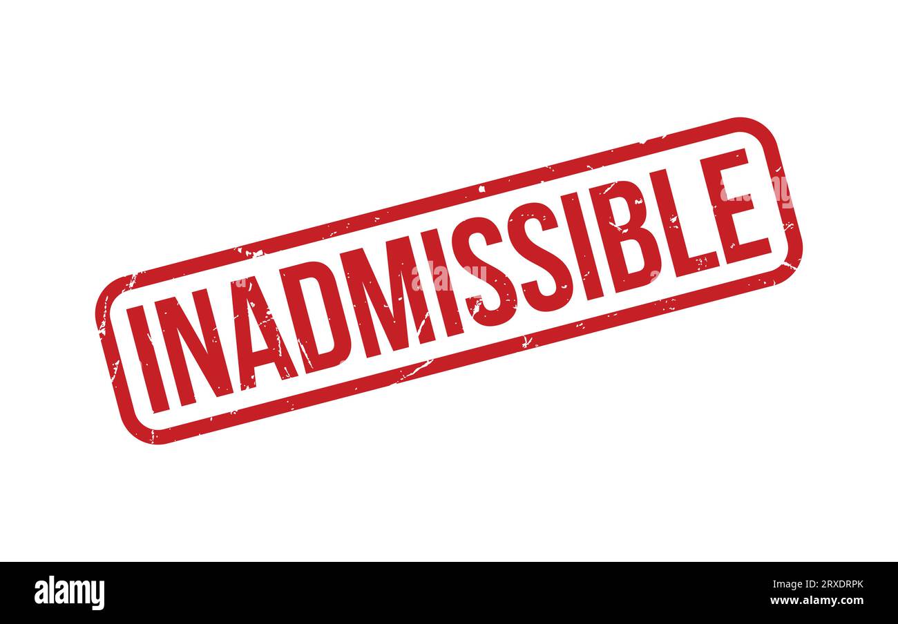 Red Inadmissible Rubber Stamp Seal Vector Stock Vector Image & Art - Alamy