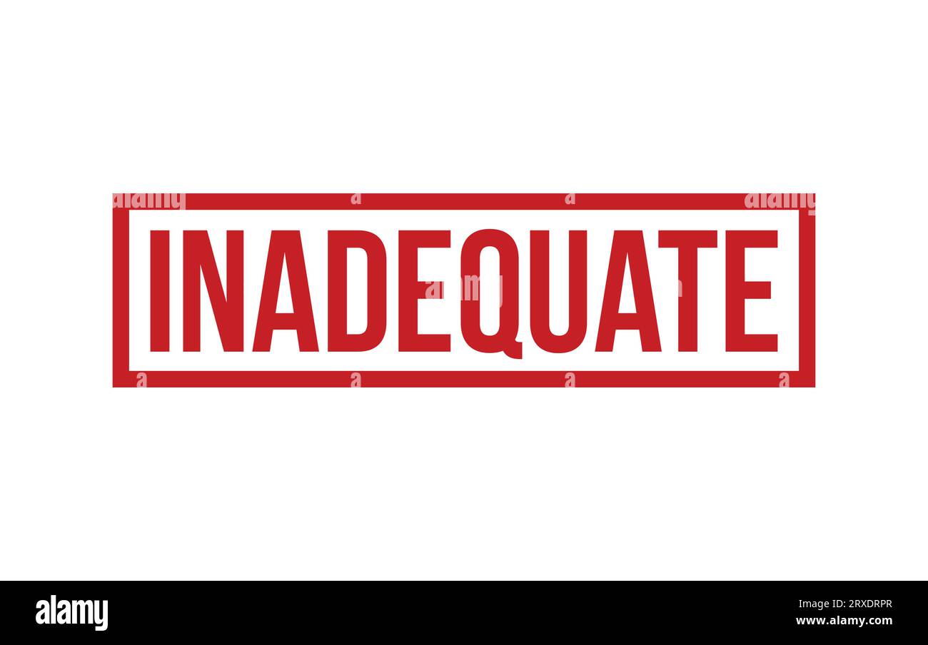 Red Inadequate Rubber Stamp Seal Vector Stock Vector Image & Art - Alamy