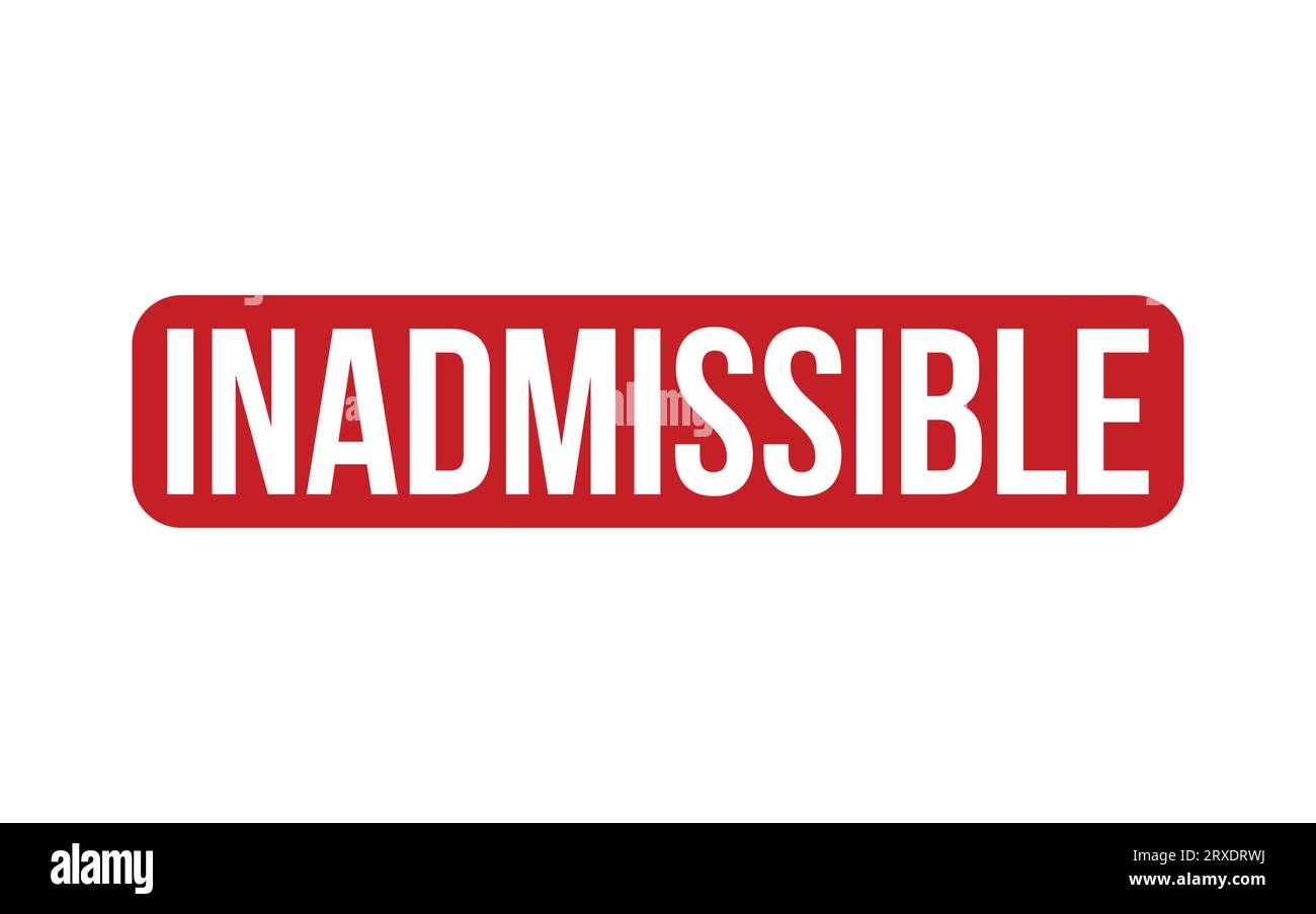 Red Inadmissible Rubber Stamp Seal Vector Stock Vector Image & Art - Alamy