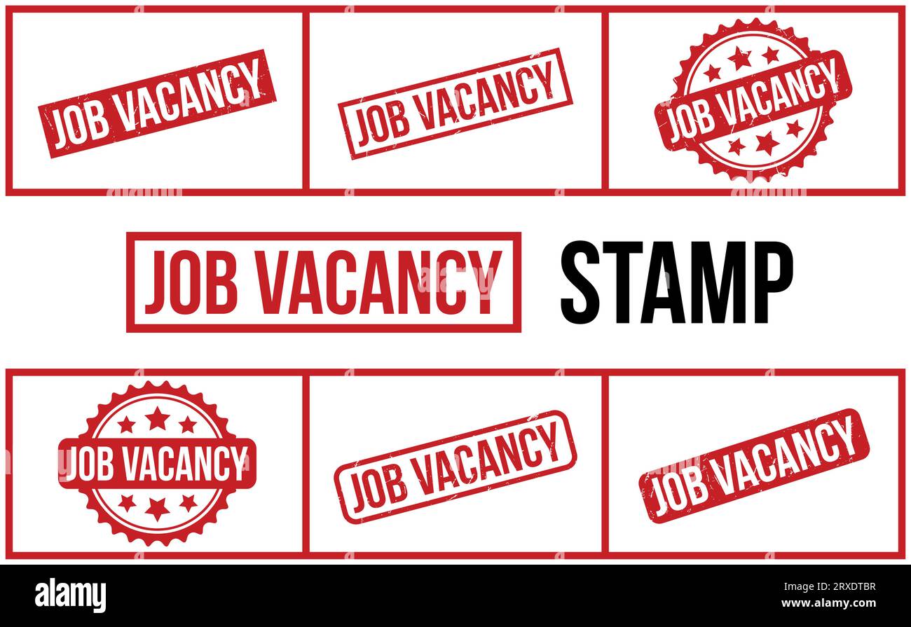 Job Vacancy Rubber Stamp Set Vector Stock Vector Image & Art - Alamy