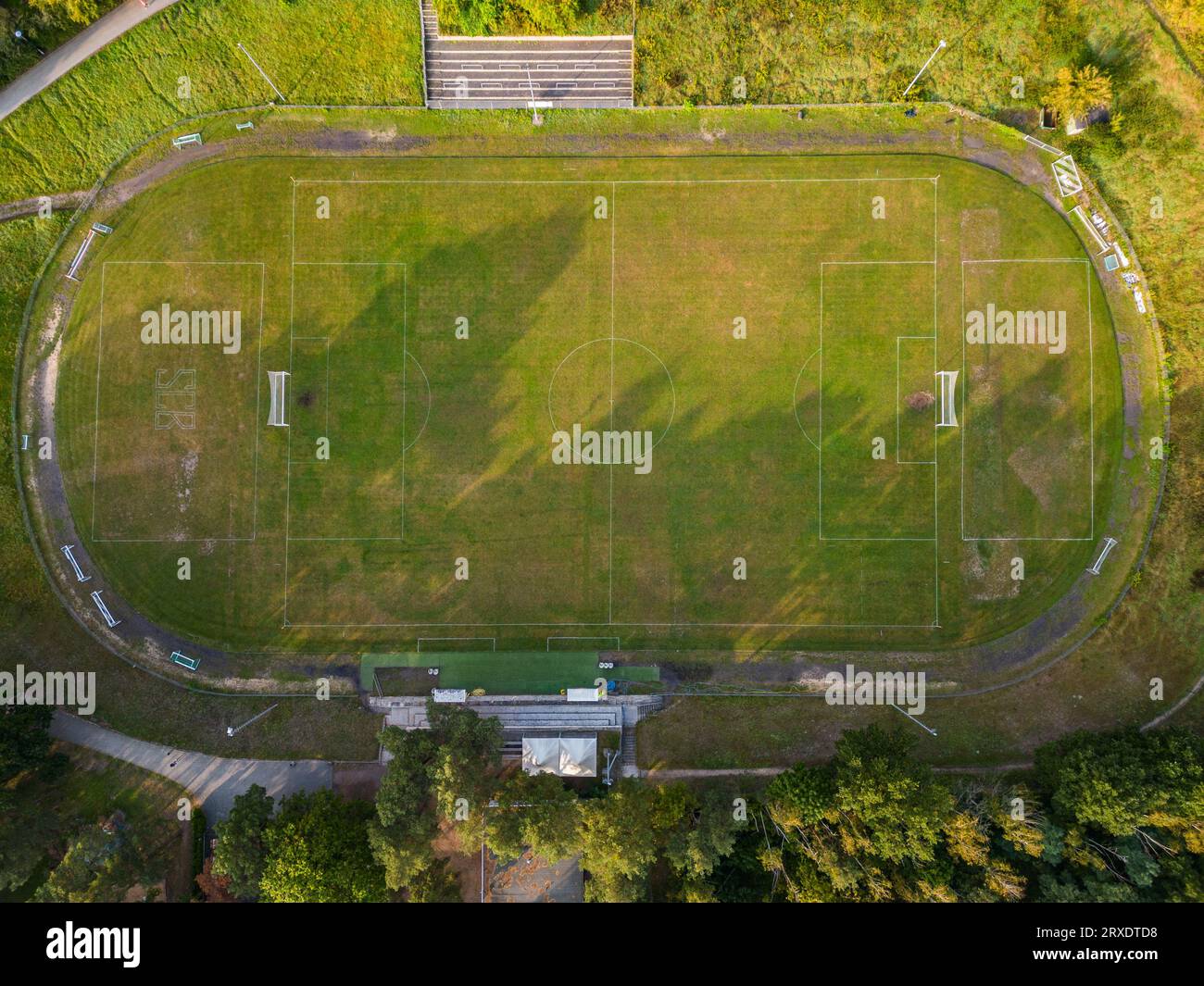 Dresden, Germany. 24th Sep, 2023. View of the soccer field of SC Borea ...