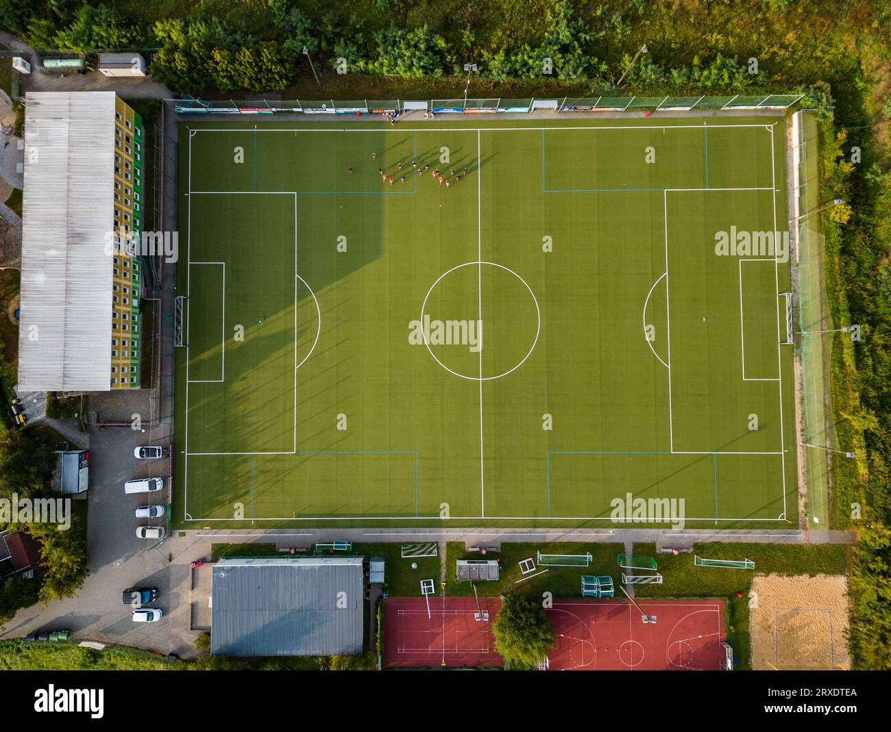 Dresden, Germany. 24th Sep, 2023. View of the artificial turf pitch of ...