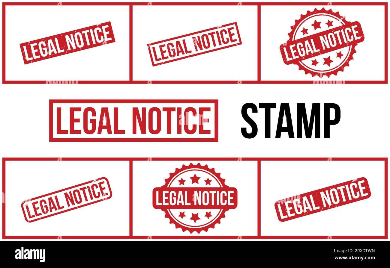 Legal notice rubber stamp hi-res stock photography and images - Alamy