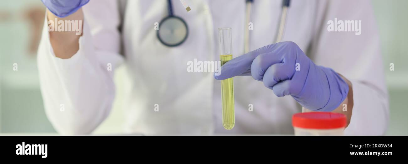 Female doctor conducts scientific research in laboratory Stock Photo ...