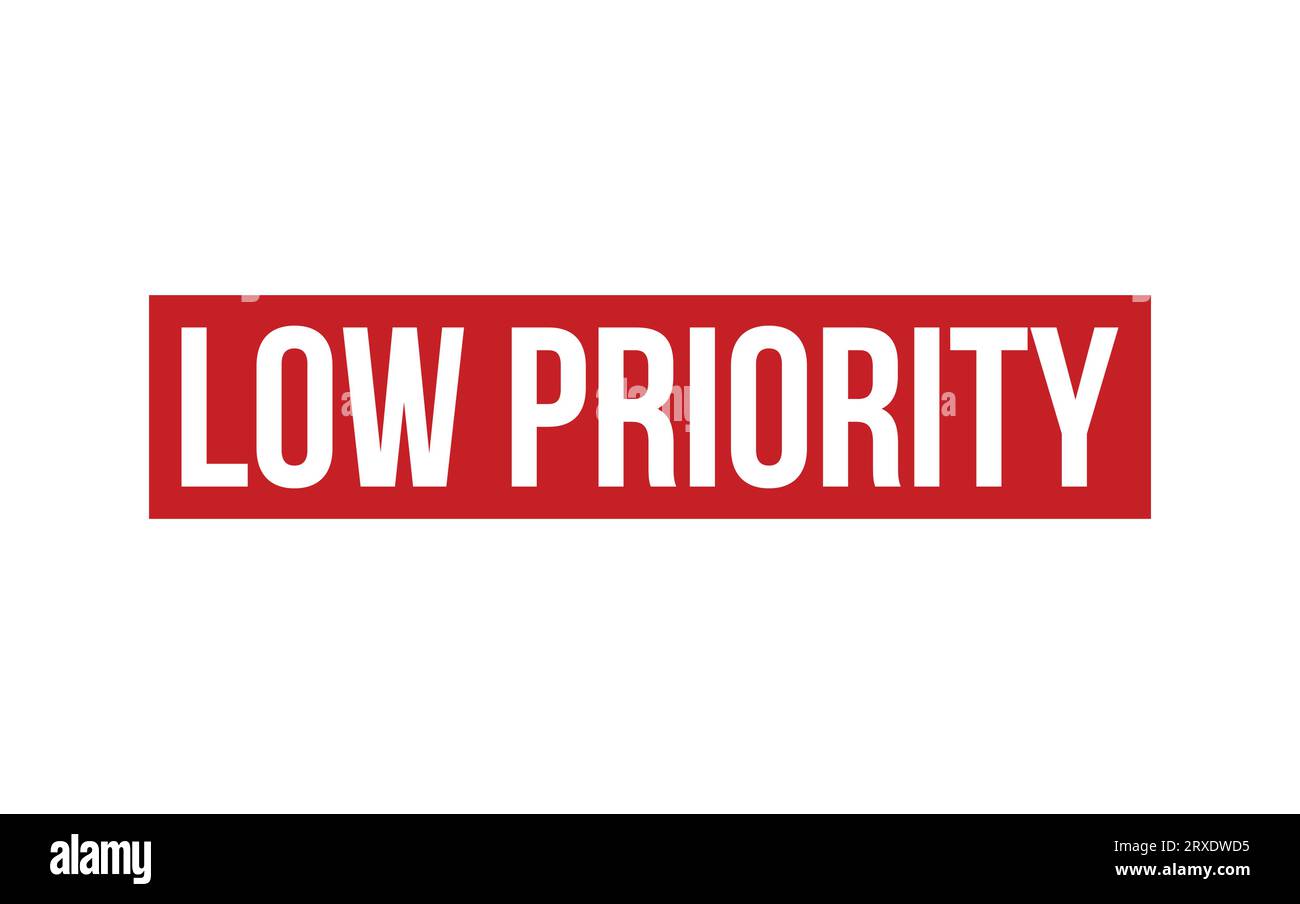 Low priority Stock Vector Images - Alamy