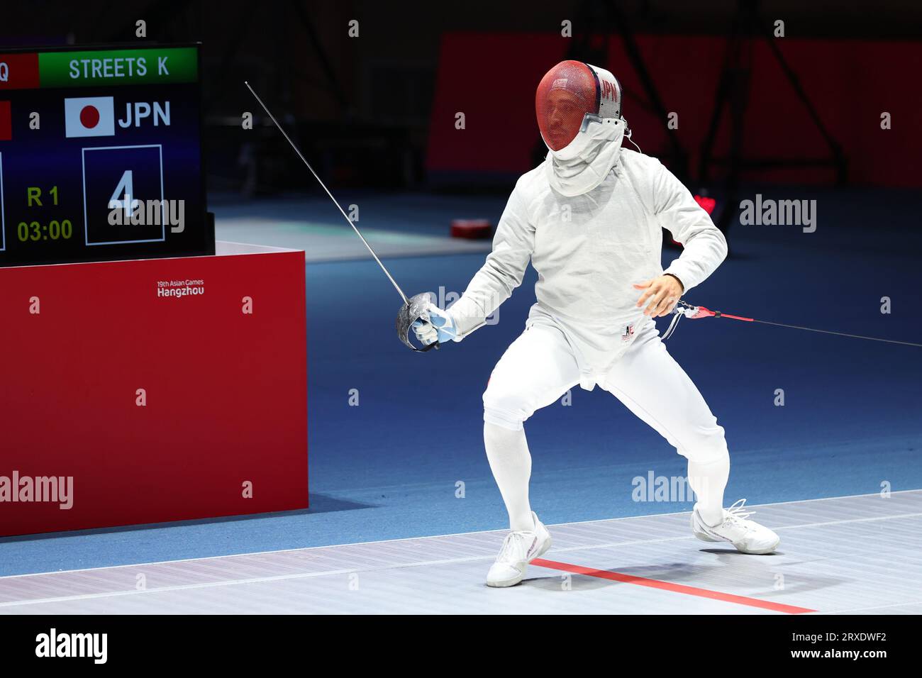 Hangzhou, China. 25th Sep, 2023. Kaito Streets (JPN) Fencing : Men's Sabre Individual Round of ...
